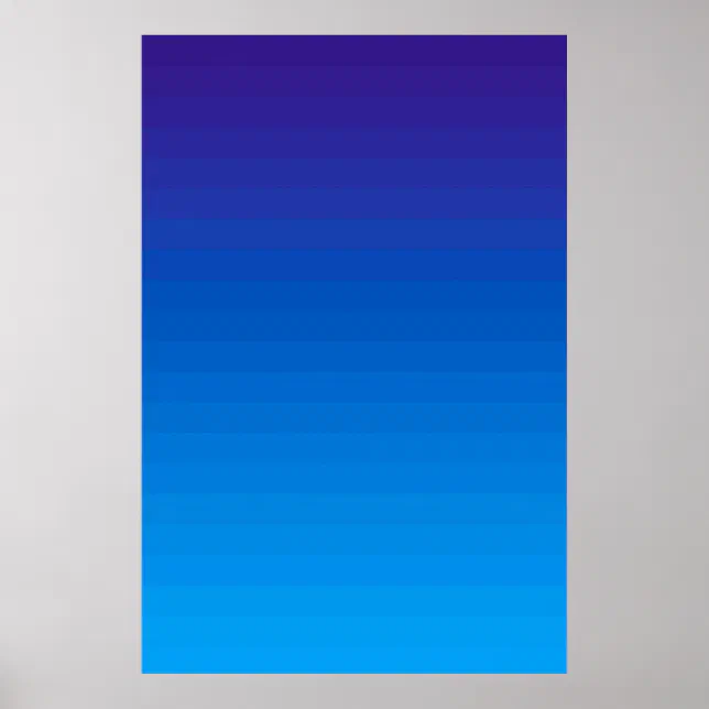 blue gradient | horizontal lines | stripes | poster | Zazzle