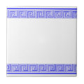 Blue Grecian Frieze Pattern Tile | Zazzle