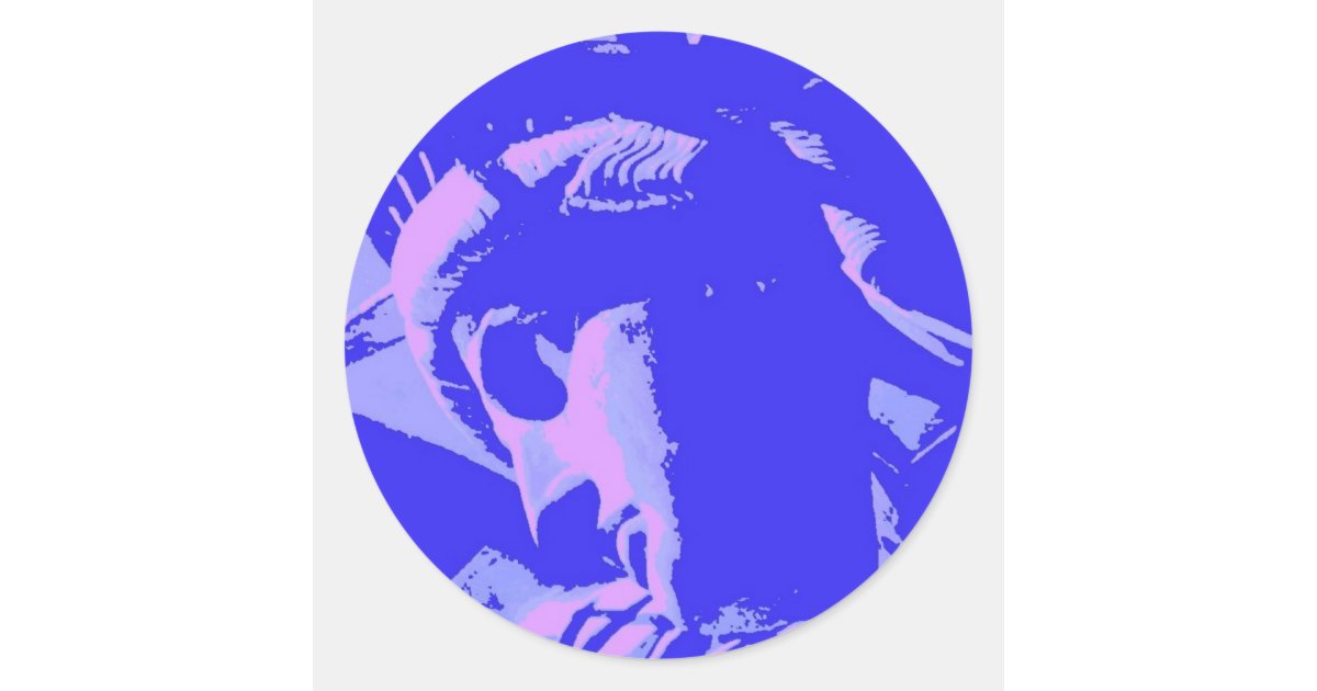 Blue Lady Liberty Classic Round Sticker | Zazzle