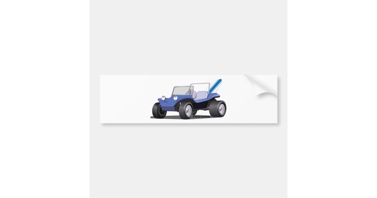 Blue Manx Side Bumper Sticker | Zazzle