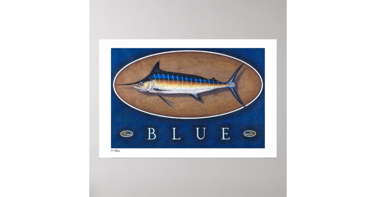 Blue Marlin Posters, Prints and Frames | Zazzle