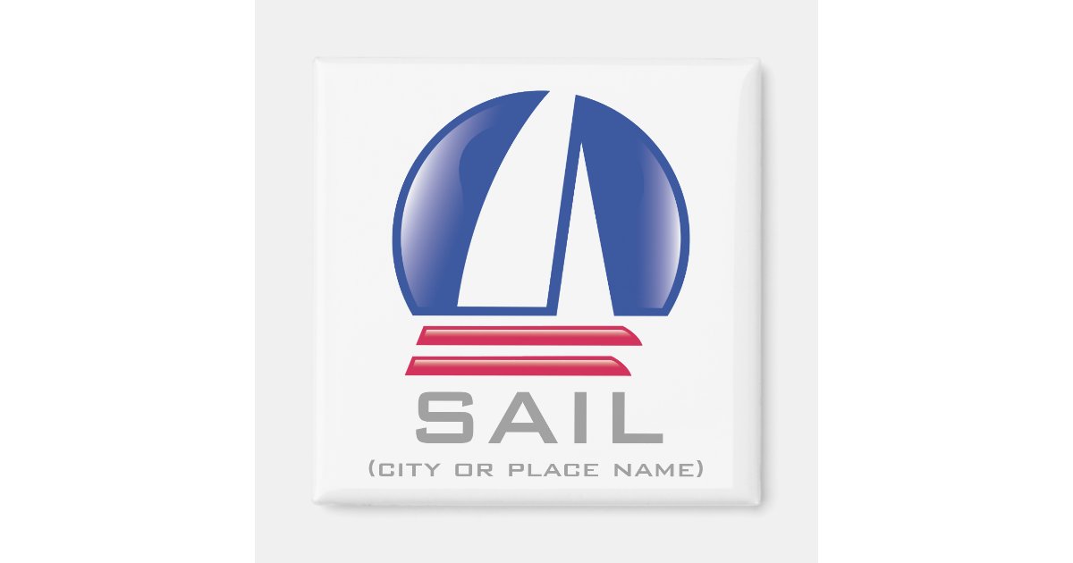 Blue Moon_Pontoon Racing_SAIL Template Magnet | Zazzle