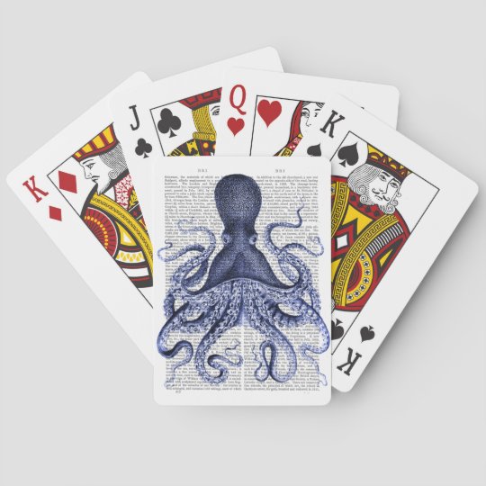 Blue Octopus Playing Cards | Zazzle.co.uk