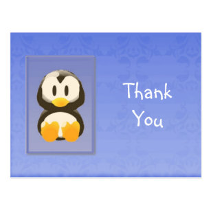 Cute Penguin Thank You Cards | Zazzle UK