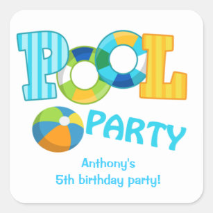 Swimming Pool Stickers & Labels | Zazzle UK