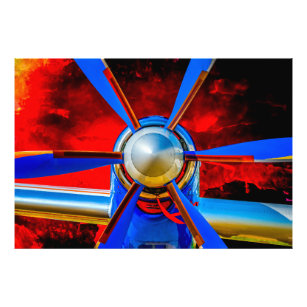 Propeller Plane Posters & Prints | Zazzle UK