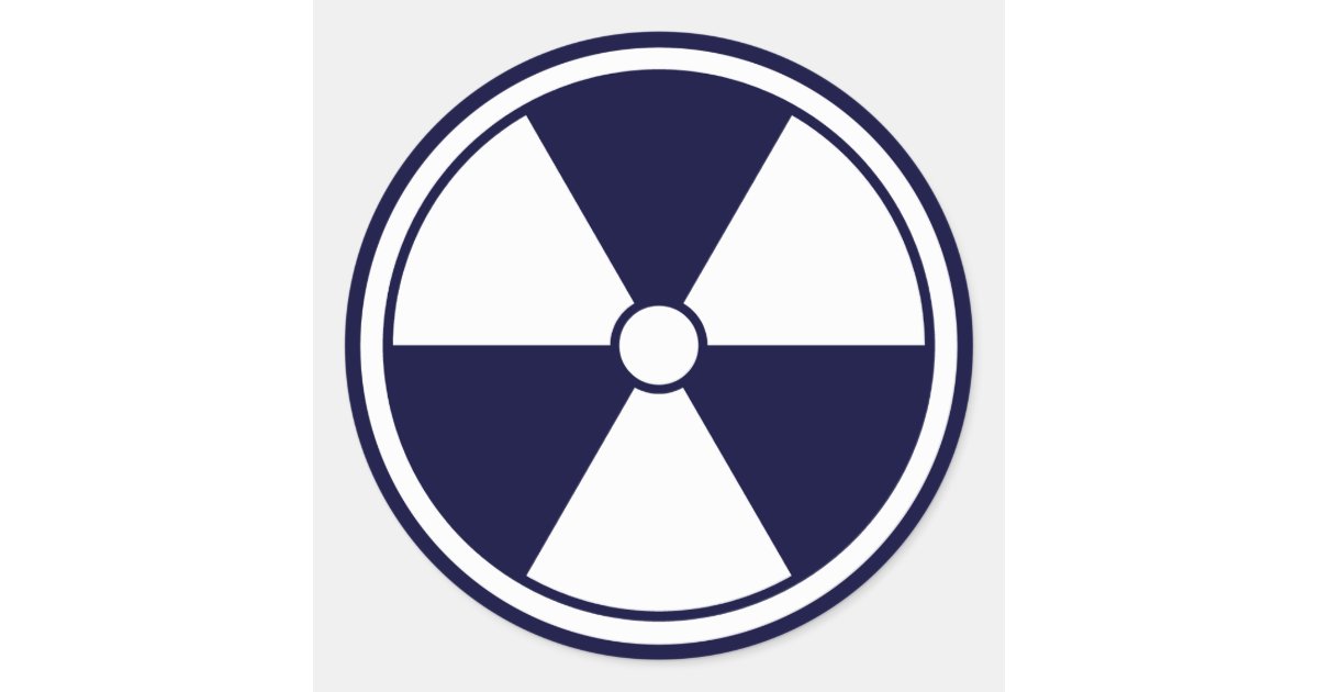 Blue Radiation Symbol Sticker | Zazzle