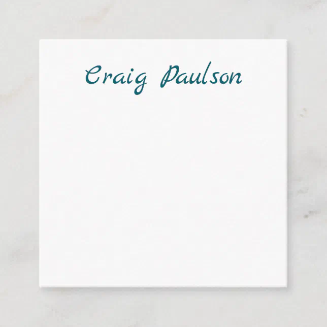 Blue White Your Name Unique Special Minimalist Enclosure Card | Zazzle
