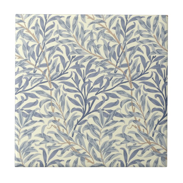 Blue Willow Bough (by William Morris) Ceramic Tile | Zazzle