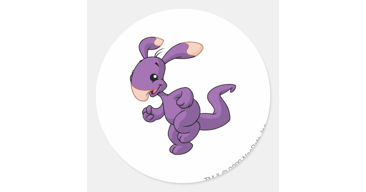 Blumaroo Purple Classic Round Sticker | Zazzle