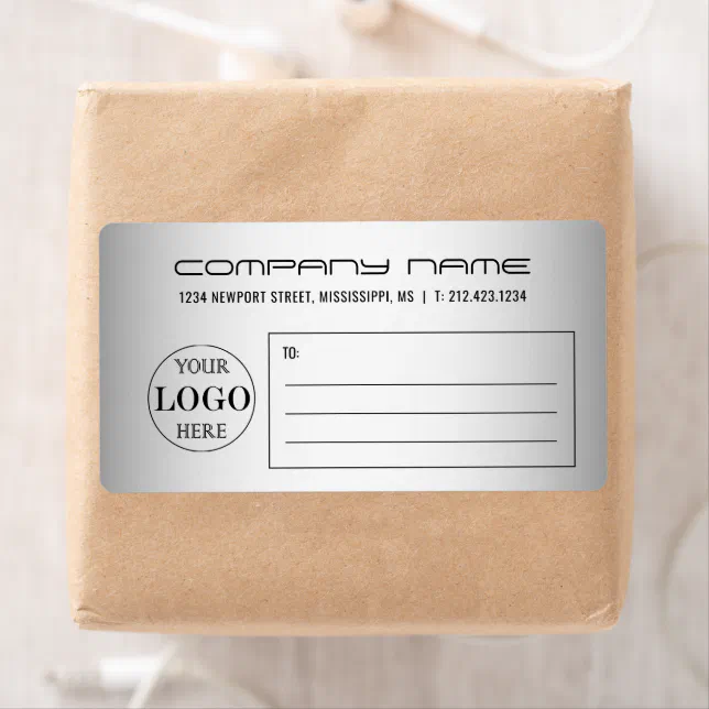 Blurred Grey Background Custom Logo Business | Zazzle