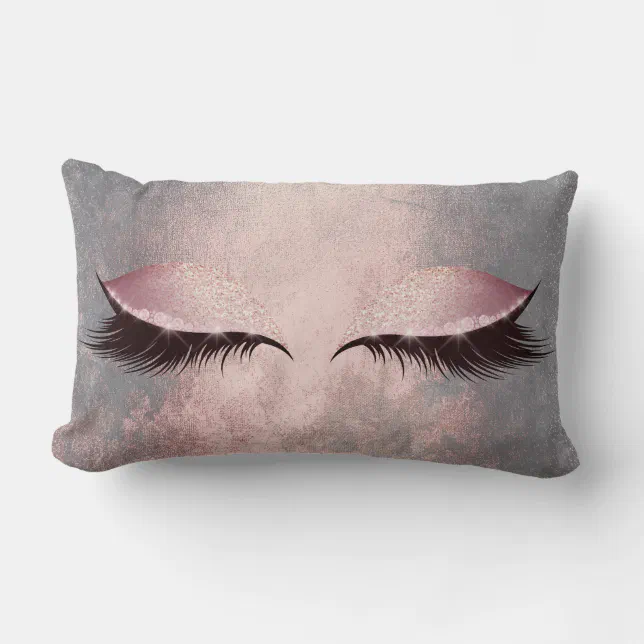 Blush Pink Gray Grungy Glitter Cement Glam Makeup Lumbar Cushion | Zazzle Blush Pink Gray Grungy Glitter Cement Glam Makeup Lumbar Cushion | Zazzle