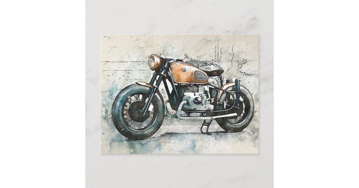 BMW Classic Motorcycle Postcard | Zazzle