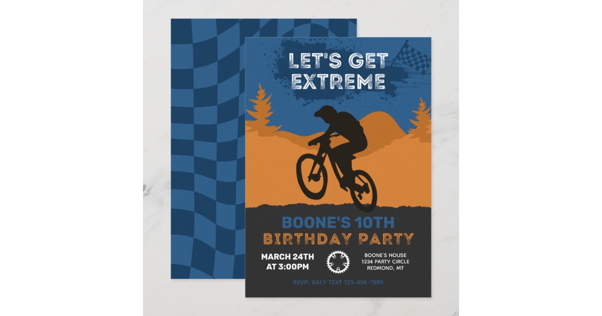 BMX Birthday Invitation | Bike Invitation | Zazzle