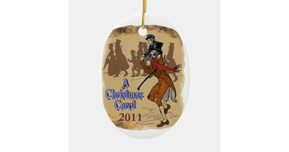 Bob Crachit and Tiny Tim Ceramic Tree Decoration | Zazzle