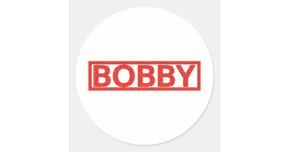 Bobby Stamp Classic Round Sticker | Zazzle