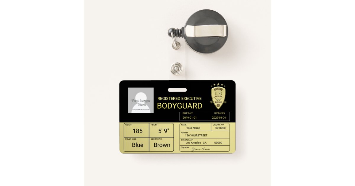 Bodyguard ID Badge | Zazzle