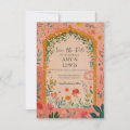Boho Summer Pink Floral Save the Date Invitation | Zazzle