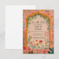 Boho Summer Pink Floral Save the Date Invitation | Zazzle