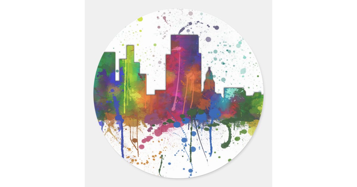 BOISE IDAHO SKYLINE CLASSIC ROUND STICKER | Zazzle
