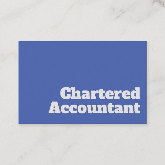 Bold & Clear Chartered Accountant Design Business Business Card ...
