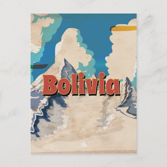 Bolivia Vintage Travel Poster Postcard | Zazzle.co.uk