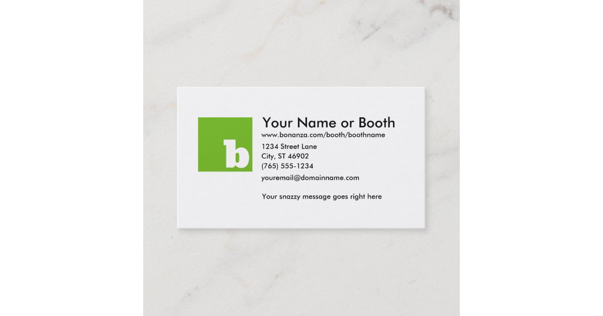 Bonanza Basic Business Card | Zazzle