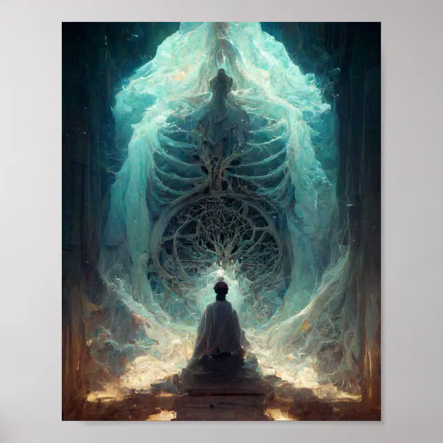 Bone Altar Fantasy Sci-Fi Art Poster | Zazzle