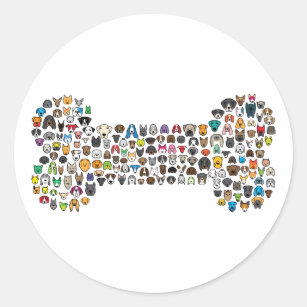 Dog Bone Stickers & Labels | Zazzle UK