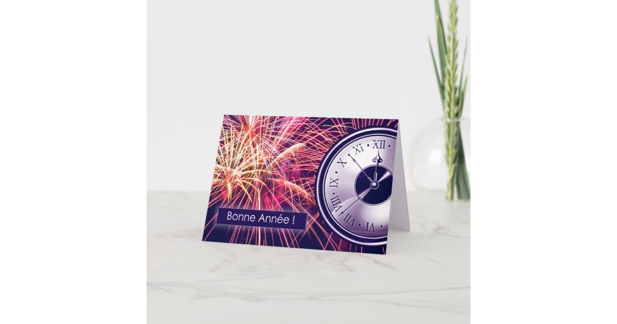 Bonne Année. New Year's Card in French | Zazzle
