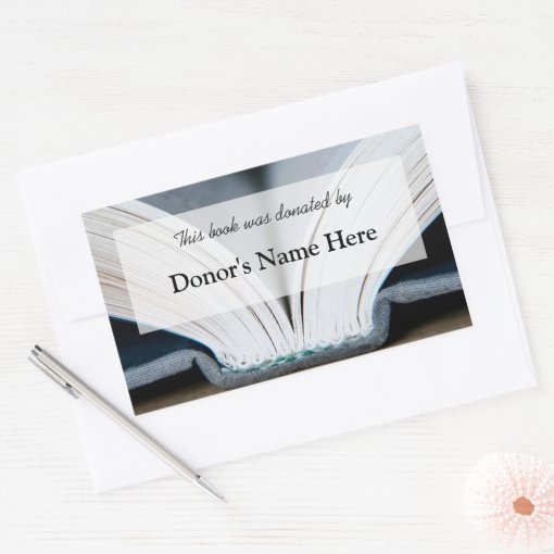 Book Donation Sticker | Zazzle