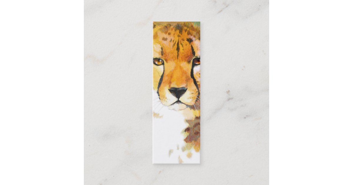 BOOKMARK - Cheetah Mini Business Card | Zazzle