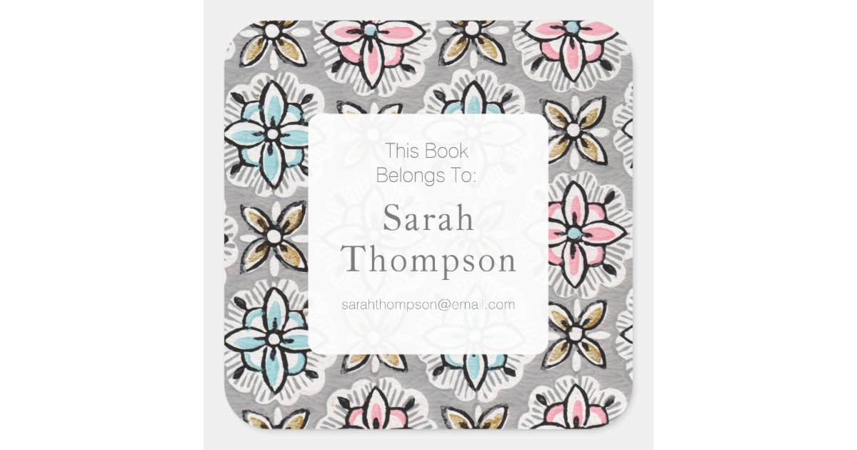 Bookplate This Book Belongs To Stickers | Zazzle