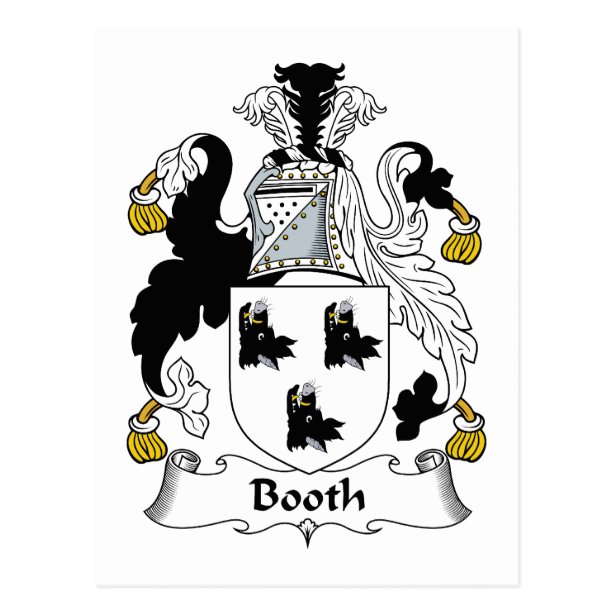 Booth Coat Of Arms Family Postcards | Zazzle UK