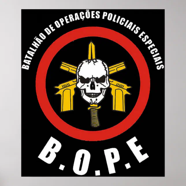 BOPE Tropa De Elite Brazil Special Police Force Poster | Zazzle