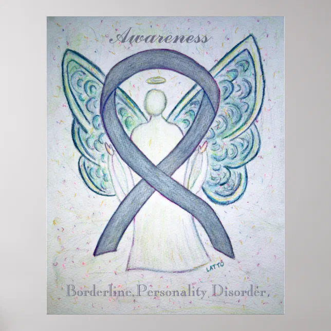 Borderline Personality Disorder Awareness Ribbon Poster | Zazzle