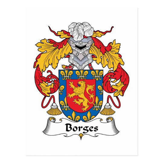 Borges Family Crest Postcard | Zazzle.co.uk