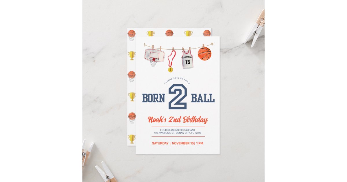 Born 2 ball invitation | Zazzle