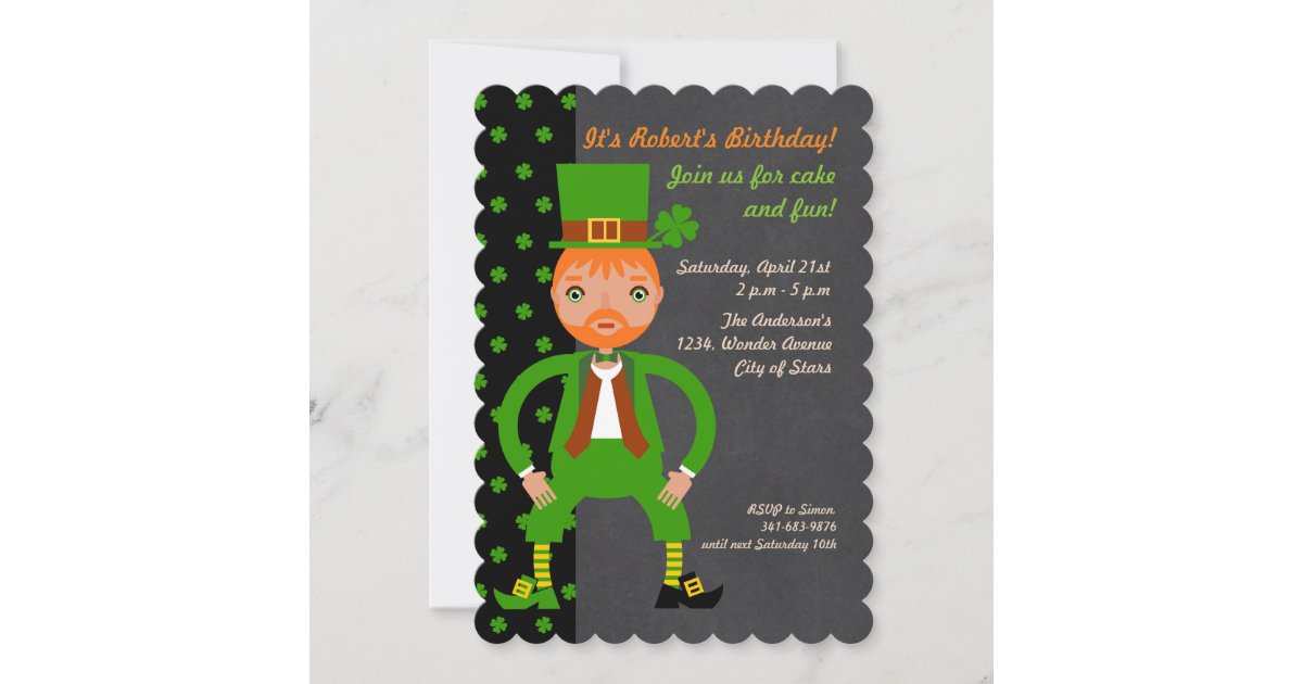 Born Irish kid birthday party Invitation | Zazzle