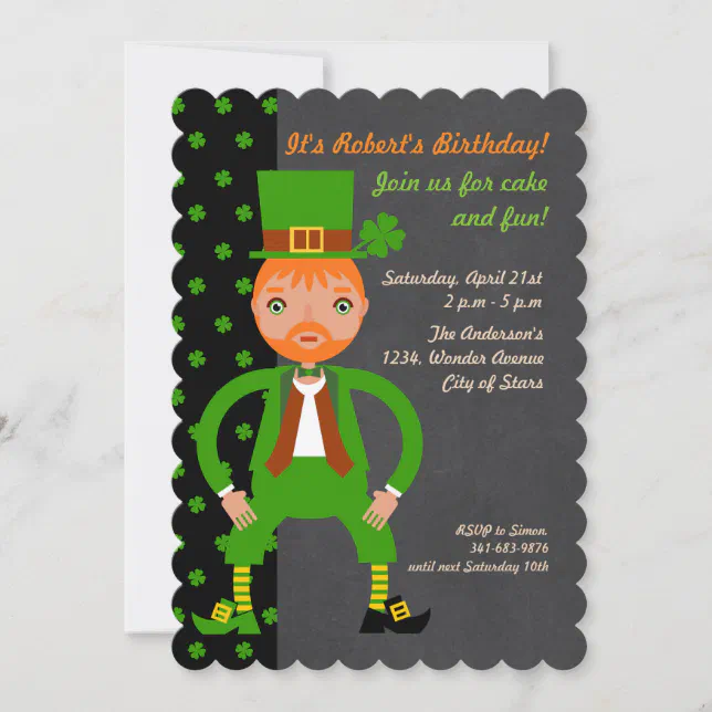 Born Irish kid birthday party Invitation | Zazzle