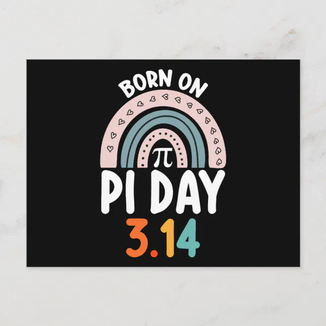 Born On Pi Day Birthday Math Funny Postcard | Zazzle
