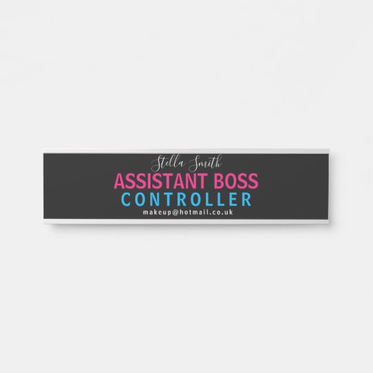 BOSS assistant, Manager. Assistant Manager. Door Sign | Zazzle.co.uk