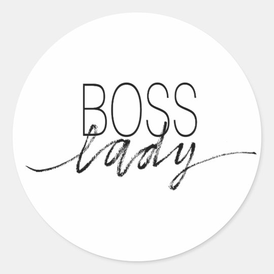 Boss Lady Classic Round Sticker | Zazzle.co.uk