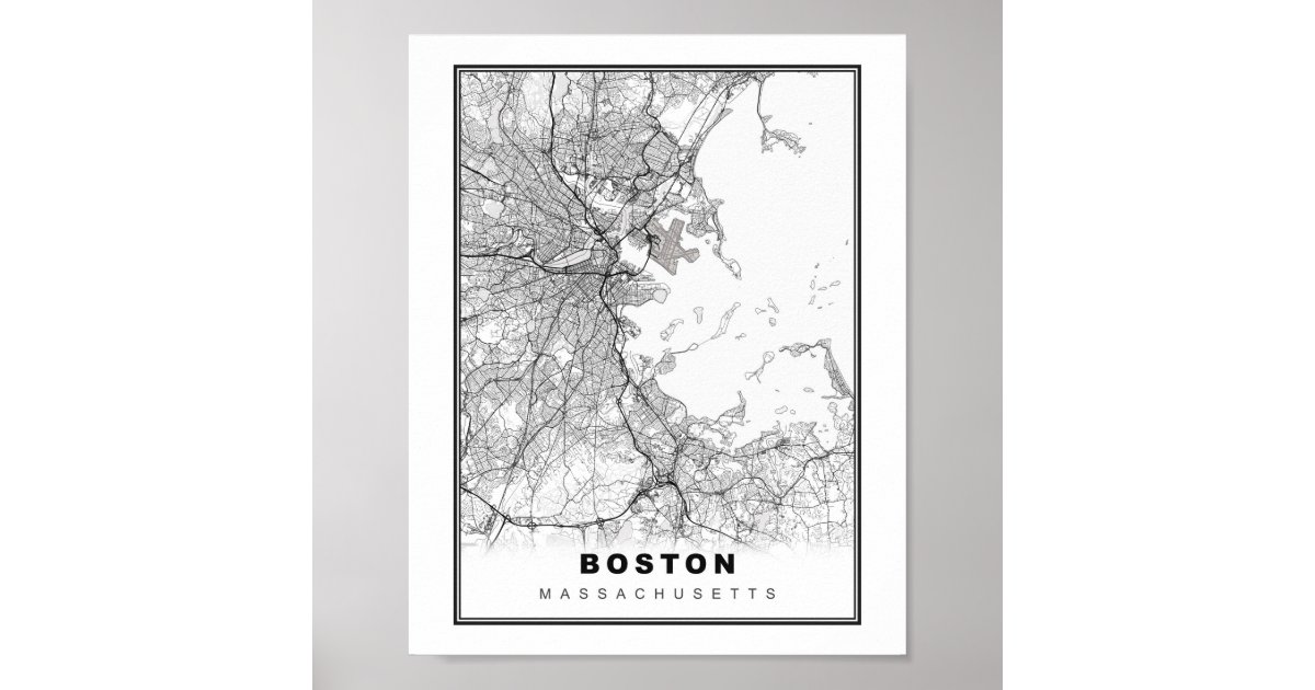 Boston Map Poster | Zazzle