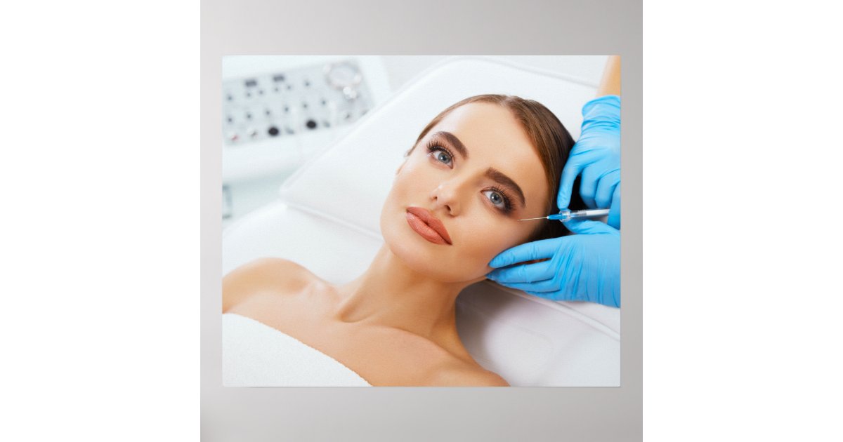 Botox and filler injections by aesthetic doctor poster | Zazzle