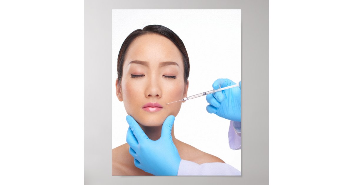 Botox and filler injections by esthetic doctor poster | Zazzle