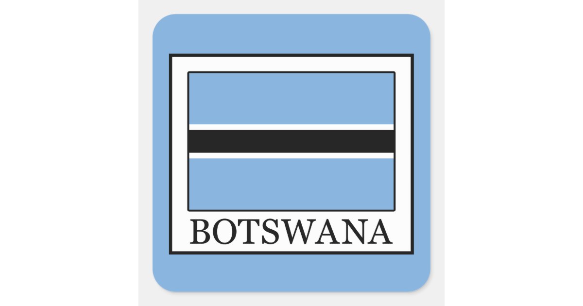 Botswana Square Sticker | Zazzle