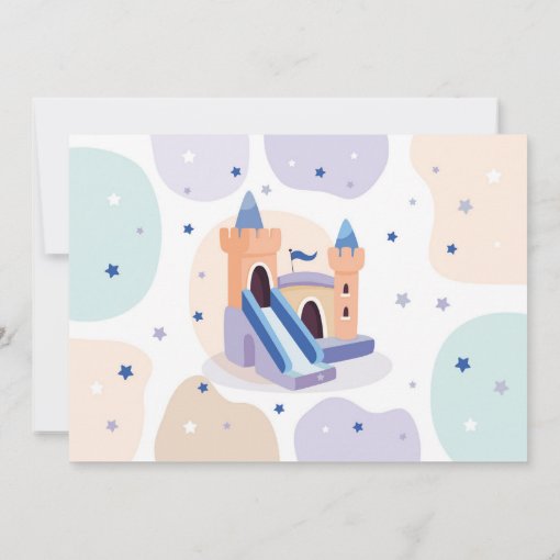 Bouncy Castle Birthday Photo Jump Bounce House Invitation | Zazzle
