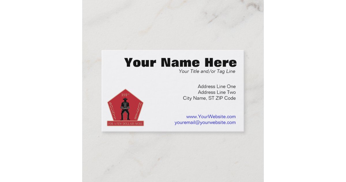Bounty Hunters Patch Business Card | Zazzle