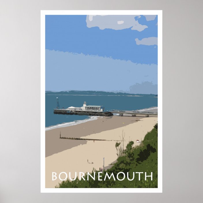 BOURNEMOUTH Vintage Style Poster | Zazzle.co.uk